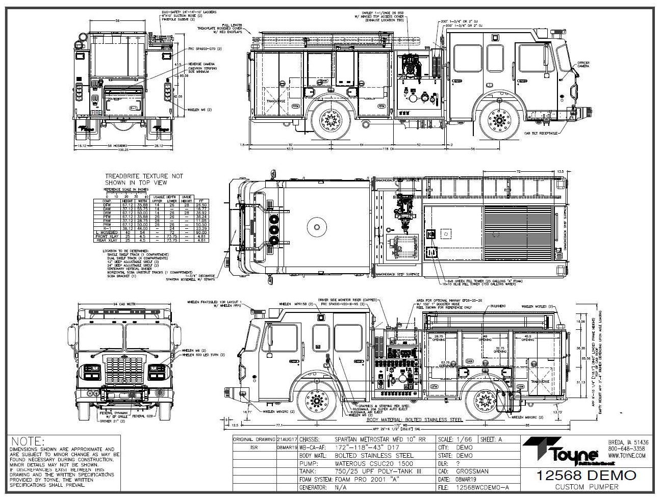 TOYNE DEMO PUMPER - Tactical Fire Emergency Vehicles